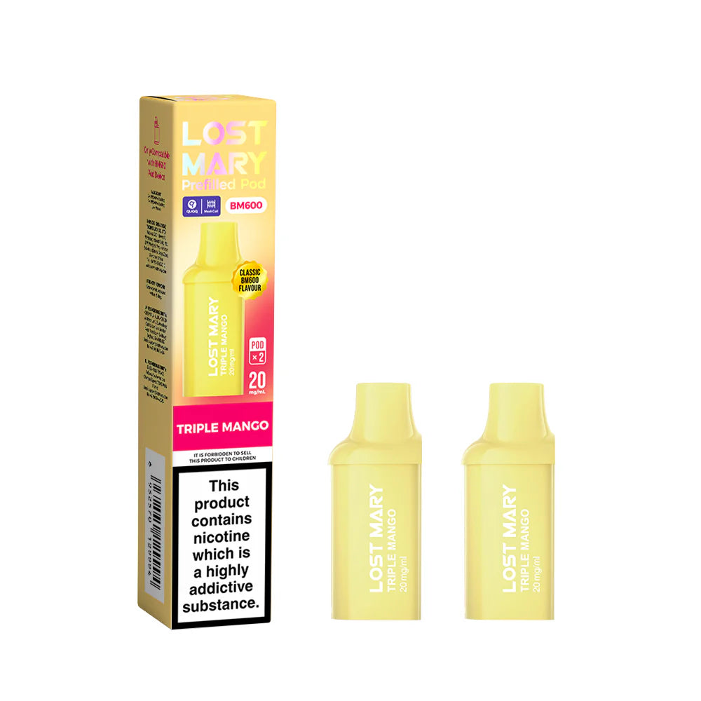 Lost Mary BM600 Rechargeable 2 x Prefilled Pods Triple Mango – Rontec ...